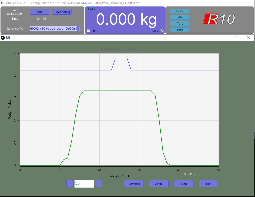 R10 Panel software for the indicators | Weighing Machine Manufacturing ...